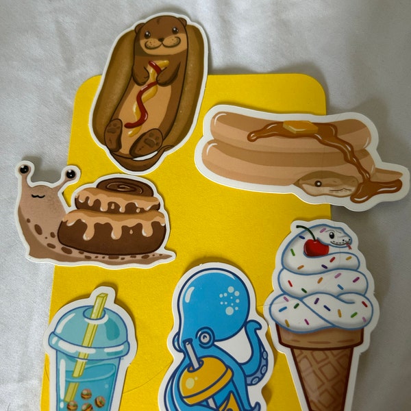 Waffle Moon Sticker | Food Sticker | Cute Sticker | Kawaii Sticker ...