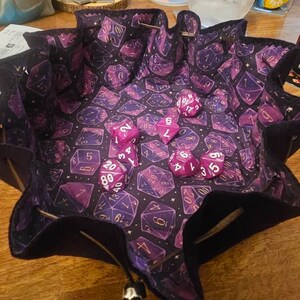 Felt Dice Bag / Tray-in-one 63 Geeky Fabric Choices Dice - Etsy
