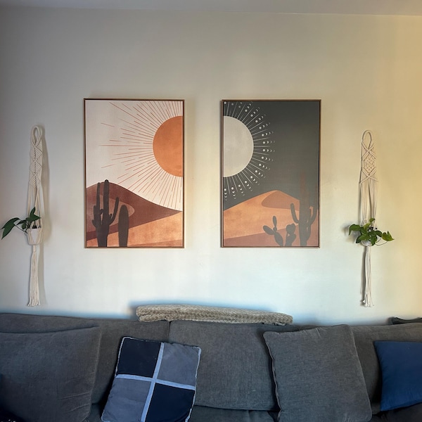 3 Piece Framed Canvas Wall Art Set, Colorful Pop Art Print, Plaster ...