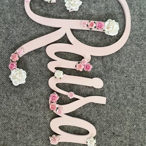 Flower Letters, Nursery Name Sign, Flower Wall Art, Flower Letter Name ...