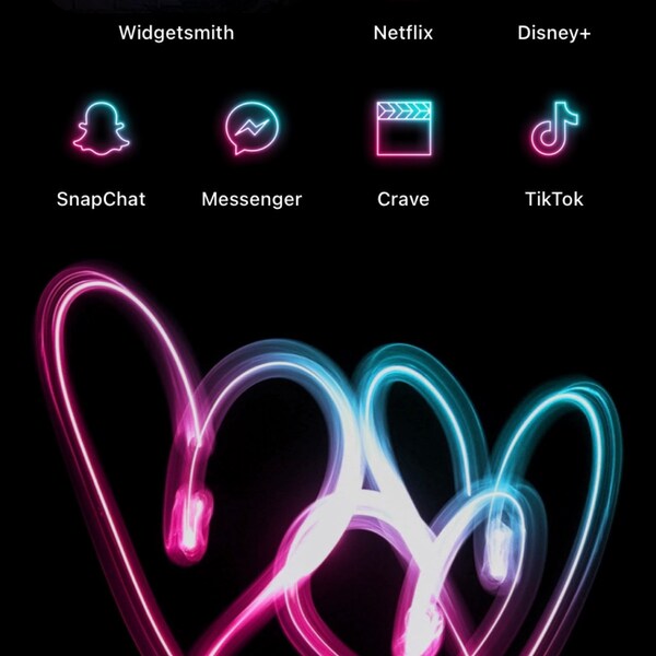 100 Tokio Neon App Icons, Neon Aesthetic Ios 14 Icons, iPhone Icon Pack ...