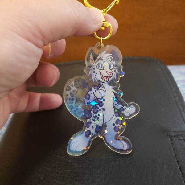 Furry Keychains - Acrylic With Holographic Effect - Etsy