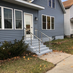 Modern Stairs Balcony Hand Rail Staircase Railing Kit Aluminium Knee ...