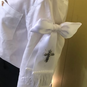 First Communion Arm Bow Chalice White Boy - Etsy