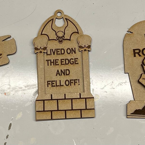 Digital File Tombstone Lived on the Edge Halloween Decor Laser Cut ...