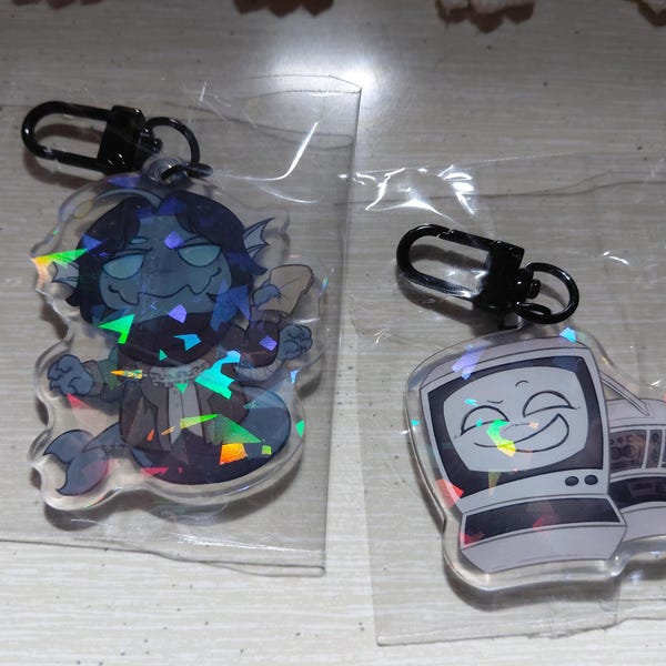 Roblox Pressure Holographic Acrylic Keychains - Sebastian Solace and ...