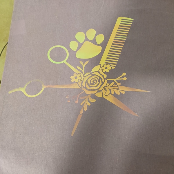 Dog Groomer Svg,dog Grooming Floral Scissors Paw Print SVG -vector Clip ...