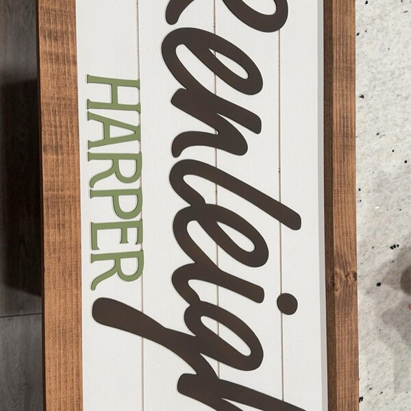 Wood Boy Crib Name Sign, Large Custom Baby Name Sign, Nursery Art Wall ...