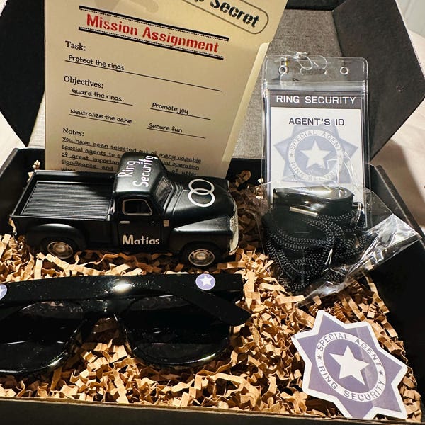 Ring Security Box, Ring Security Gift, Ring Bearer Proposal, Ring ...