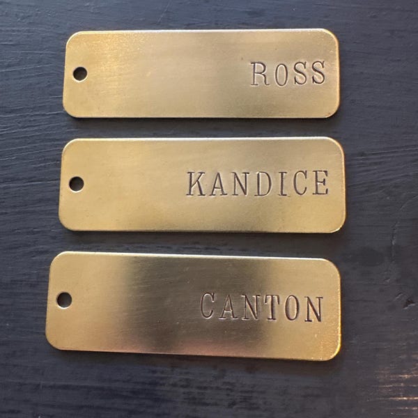 Custom Hand Punched Hotel Room Numbers Locker Numer Tag Industrial Tag ...