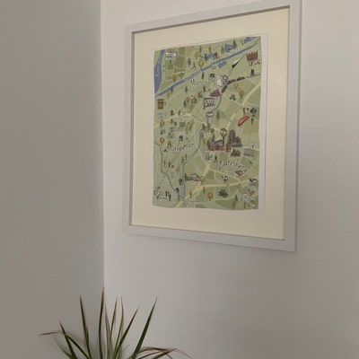 Denshaw Illustrated Map, A3 Art Print, Saddleworth Village Map ...