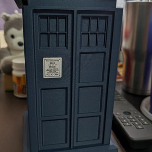 Police Box Windows 3d Printed Blue and White 7.25x9.5 - Etsy