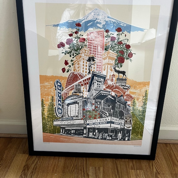 Portland, Oregon Bridge Poster - White Paper - 12 Willamette River ...