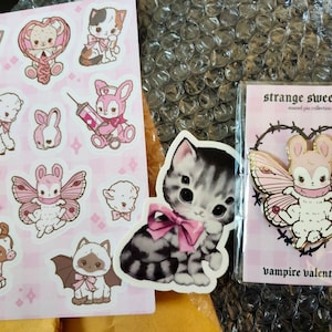 Creepy Cute Skeleton Bunny Pin Gothic Oddity Rabbit Art as Mini Hard ...
