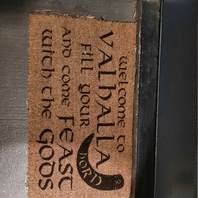Welcome to Valhalla Door Mat / Doormat / Viking Gift / Pagan Gift ...