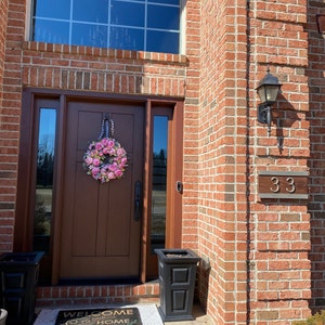 Highland Rust House Numbers, Modern House Numbers Sign, Steel Address ...