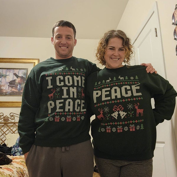 Funny Couple Ugly Christmas Sweater, Where's My Ho at Ugly Sweater, Ho ...