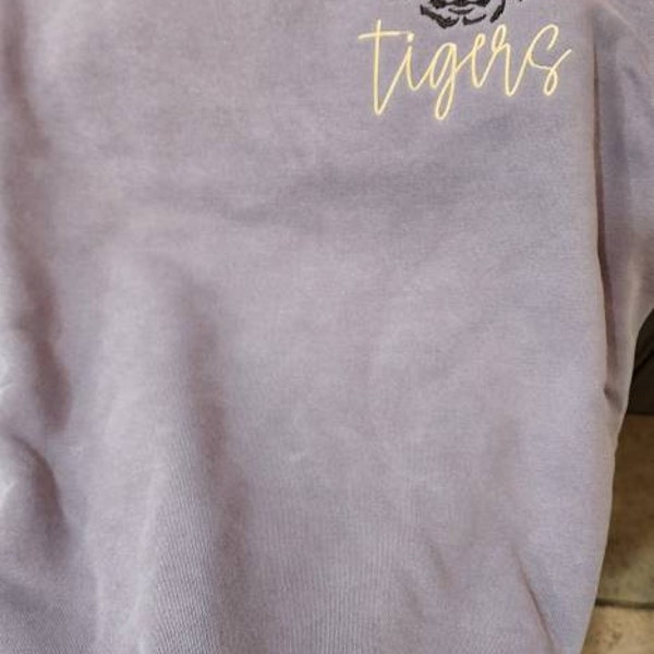 Tiger Face Embroidered Sweatshirt, Purple Tigers Sweatshirt, Orange Embroidered Tiger Sweatshirt ...