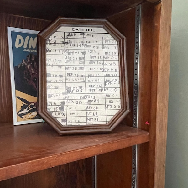 Vintage Library Card Print | Retro Book Due Date Card Digital Print ...