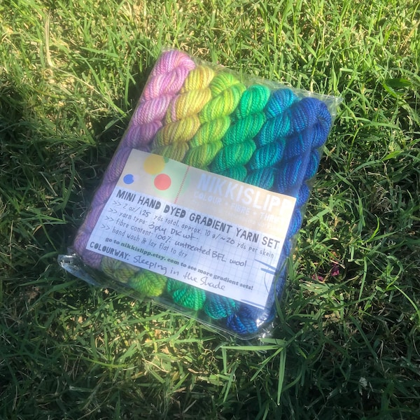 Ready to Ship! Gradient Mini Skein Sets (lace & Fingering Wt.) -- Hand ...