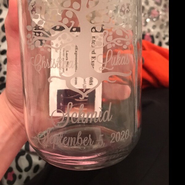 Sand Ceremony, Tree of Life Mason Jar, Tree of Love Quart Jar - Etsy