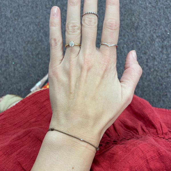 14k Gold Red String Bracelet - Silk Cord Red String Bracelet - Solid ...