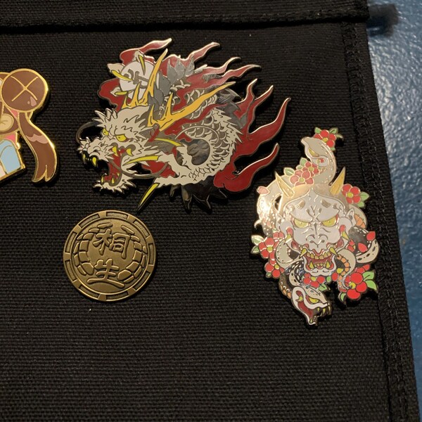 YK Dragon of Dojima Enamel Pin - Etsy