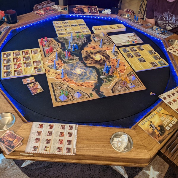 Spinning Center Board Game Table and Poker Table | Game Table With Top ...