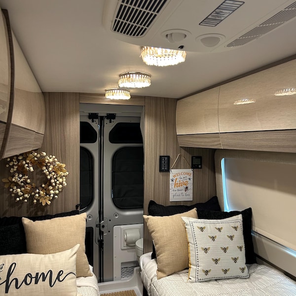 RV Light Cover, Handmade Boho Camper Trailer Decor RV Light Covers Inside Camper Decor for ...