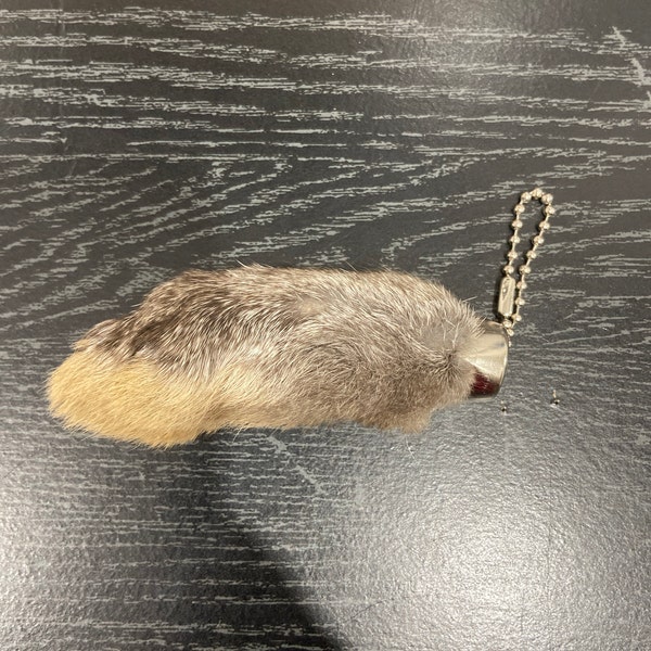 Lucky Rabbit Foot Keychain Charm, Natural Fur Color, Handmade - Etsy