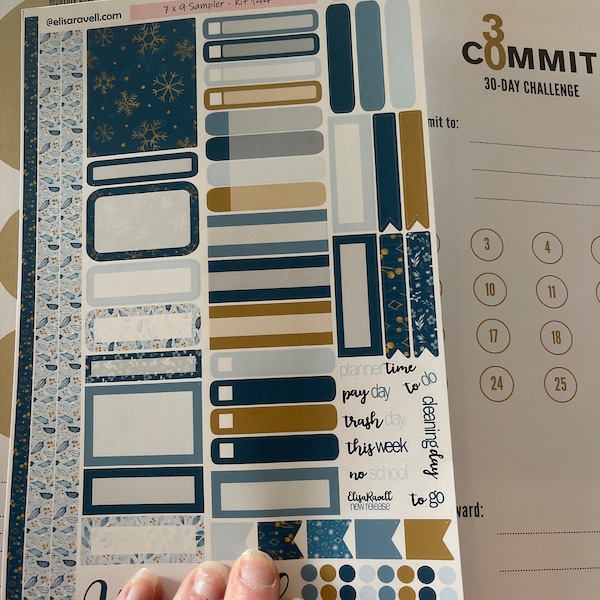 7x9 Monthly View Planner Stickers Kits for Erin Condren Life Planners ...