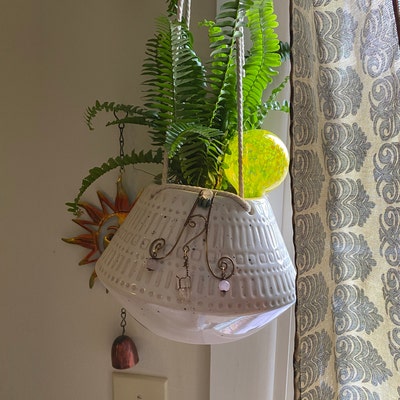 Clear & Rose Quartz Crystal Flower Pot Decoration, Planter Pot ...