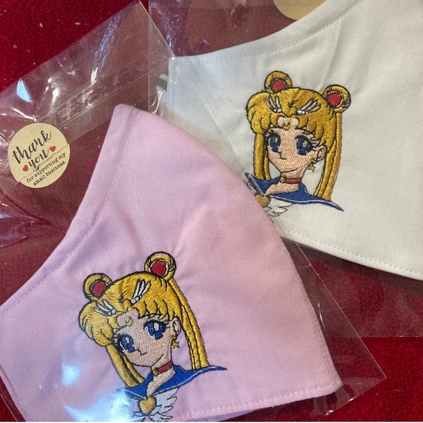 Sailor Moon Usagi Tsukino Custom Embroidered Face Mask - Etsy