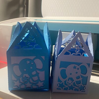 Svg Shaker Box Footprint Baby Boy Boy Template Baby Shower - Etsy