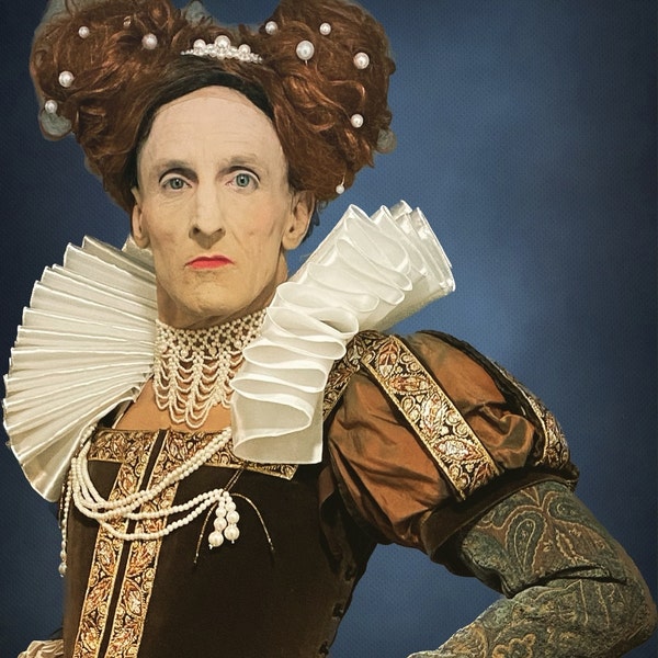 Ruffled Collar MORE COLORS Satin Huge Tall Wide Elizabethan Neck Ruff ...