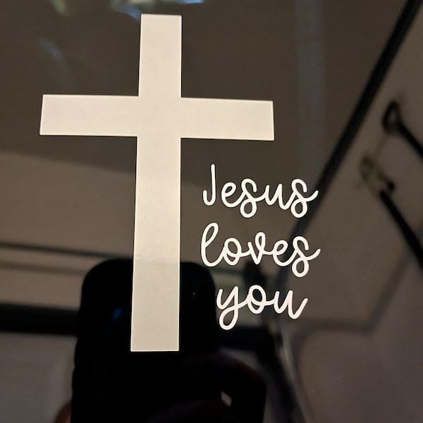 Religious Cross Vinyl Decal Sticker - Etsy