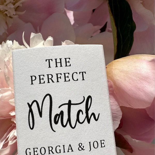 Custom Wedding Favour Idea - Match Box Table Gift - the Perfect Match ...