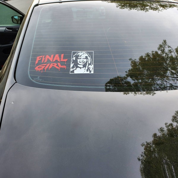 Final Girl Decal. Final Girl. Horror Decal. Decal With Blood Drops ...