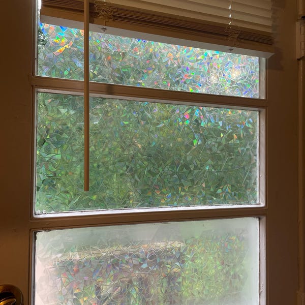 Rainbow Prism Sun-catcher Window Cling - Hexagon - Removable/reusable ...