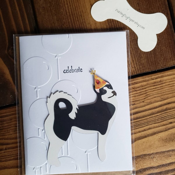 Siberian Husky Card, Husky Card, Husky Birthday Card, Husky Thank You ...
