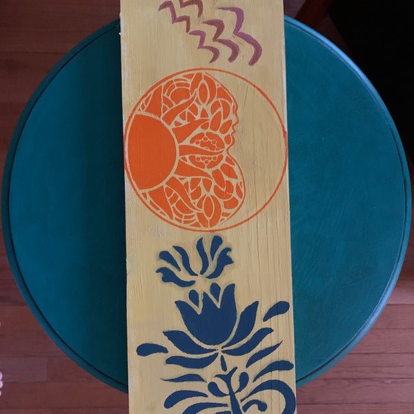 Mandala Sun and Moon Stencil - Mandala Stencil, Sun Stencil, Moon Stencils, Boho Stencil ...