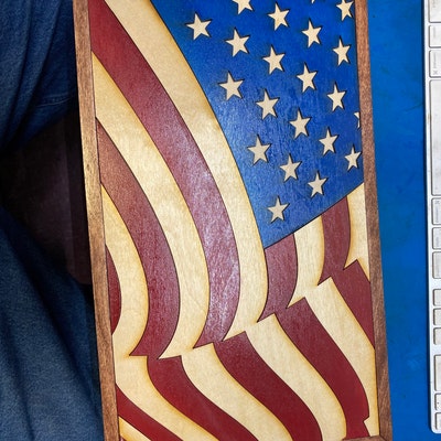 American Flag SVG Laser Cut Files for Glowforge Laser Cutter Printer ...
