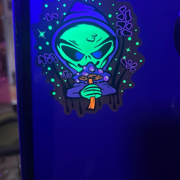UV Reactive Blacklight Glowing Psychedelic Space Landscape Painting - Etsy