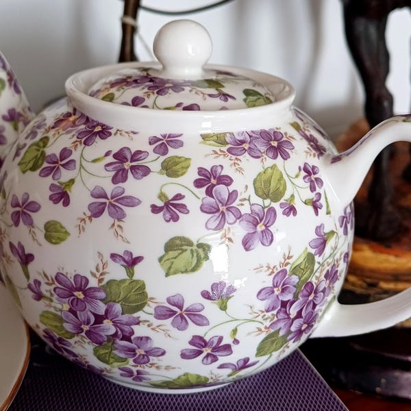 6 Cup Teapot in Sunflower Chintz Design by Heron Cross Pottery - Etsy