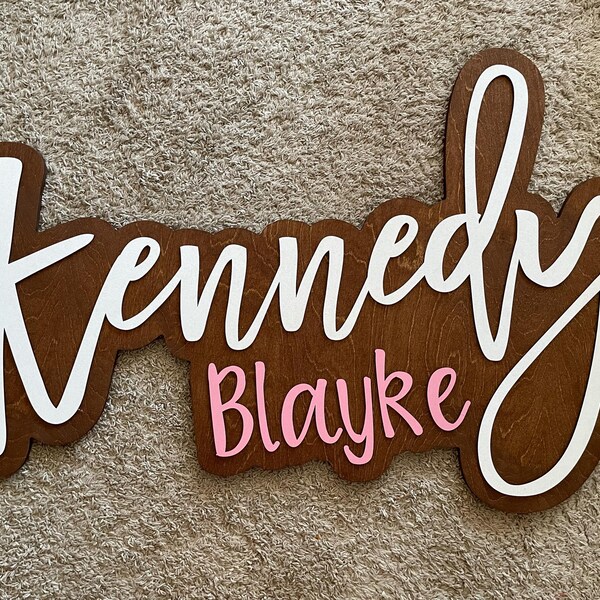 Large Wood Name Sign, Nursery Name Sign, Boho Nursery Sign , Above Crib ...