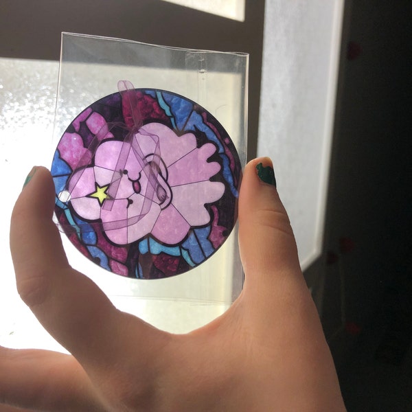 LSP Lumpy Space Princess Suncatcher Stained Glass Look Acrylic 3” Car ...