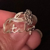 Birth Flower Name Ring by Caitlyn Minimalist • Custom Flower Jewelry ...