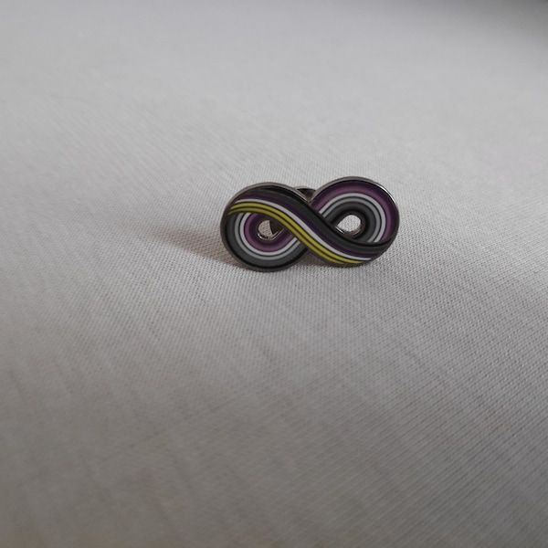 Infinitely Non-binary Pin (variations) — Subtle Enby Pride Accessory ...