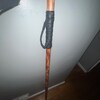 1 In. Hickory Hiking Staff With Leather Handle and Wrist Strap. 40 In ...