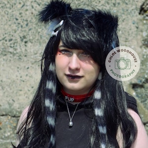 Custom Scene Kid Raccoon Tail Hair Extension - Etsy